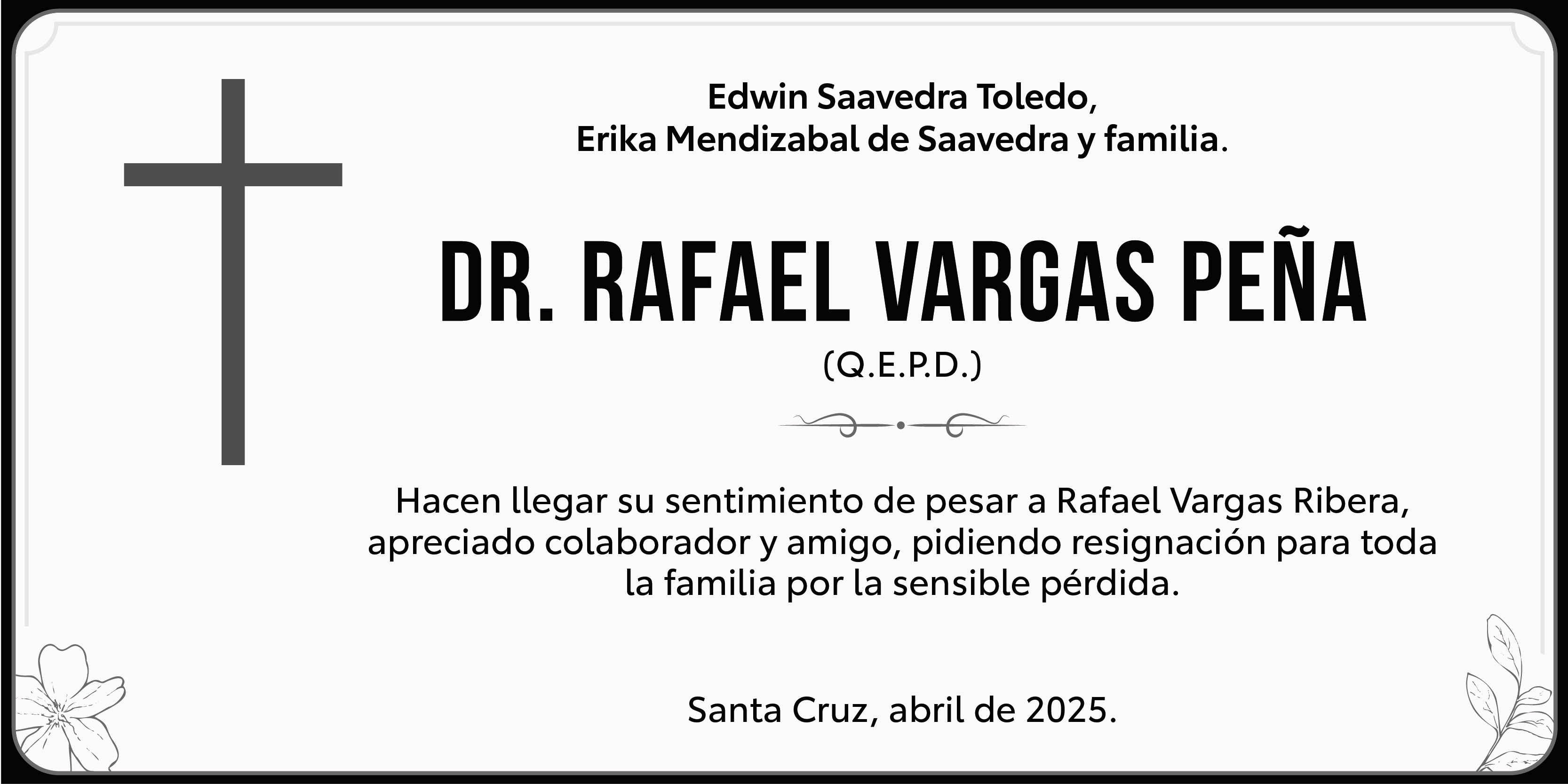 Necrológicos | EL DEBER